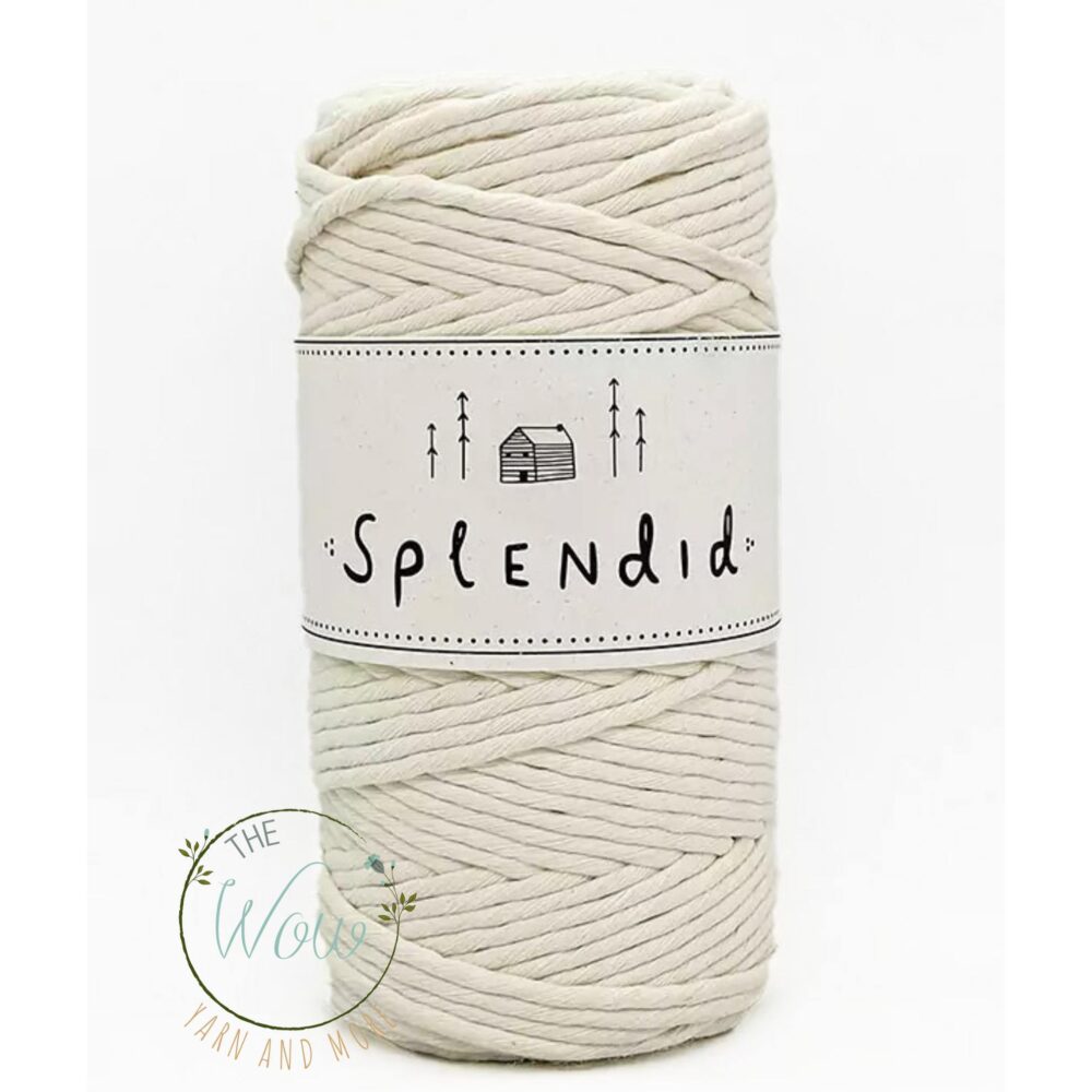 Splendid makramé fonal 3 mm - ekrü The WOW fonal