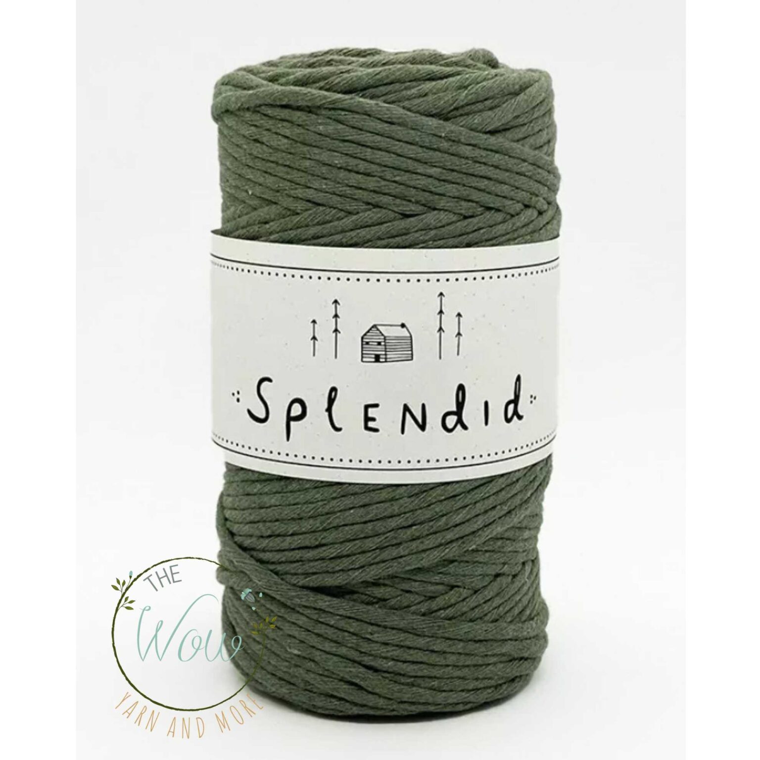 Splendid makramé fonal 3 mm - olajfa The WOW fonal